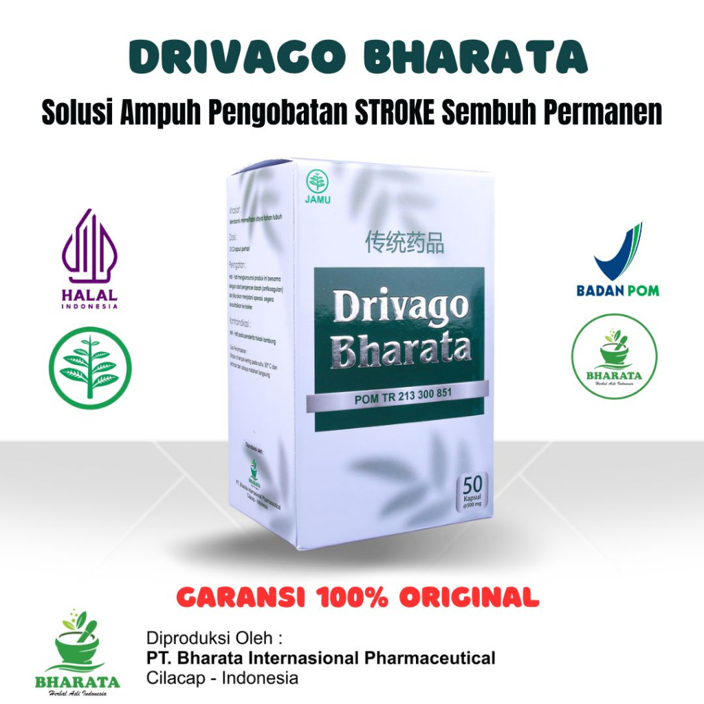 Jual Obat Stroke Epilepsi Pengencer Darah Paling Ampuh Drivago Bharata Asli Original Resmi BPOM ...