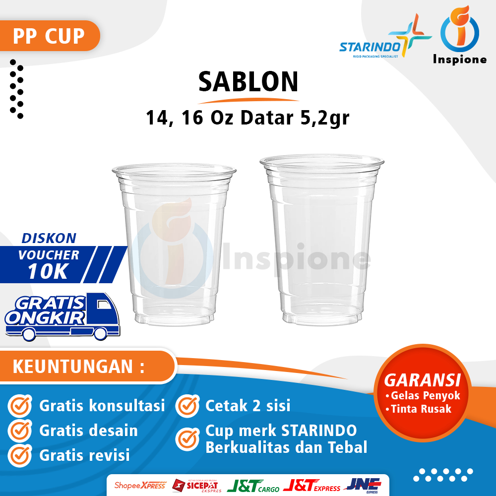 Jual Sablon Cup Datar 14 Oz, 16 Oz Starindo (5,2 Gram) | Shopee Indonesia