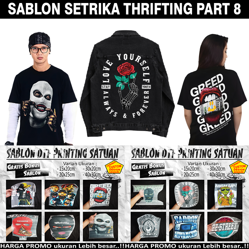 Jual Sablon Dtf Thrifting part 8 sablon setrika kaos printing custom ...