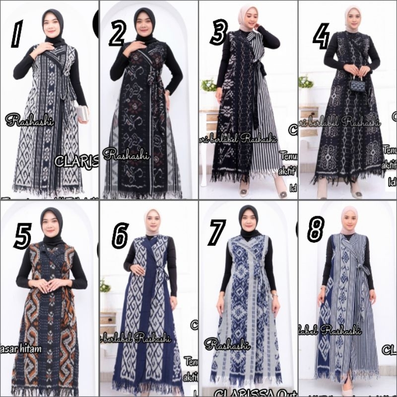 Jual CLARISSA# Long outer Tenun troso cantik Modis Kardigan tenun ...