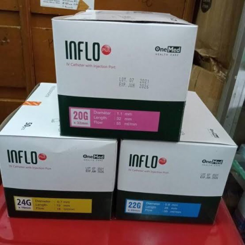 Jual INFLO PER BOX / IV PLUS ONHEALTH / HEALTHCARE ISI 50 PCS ALL MERK ...