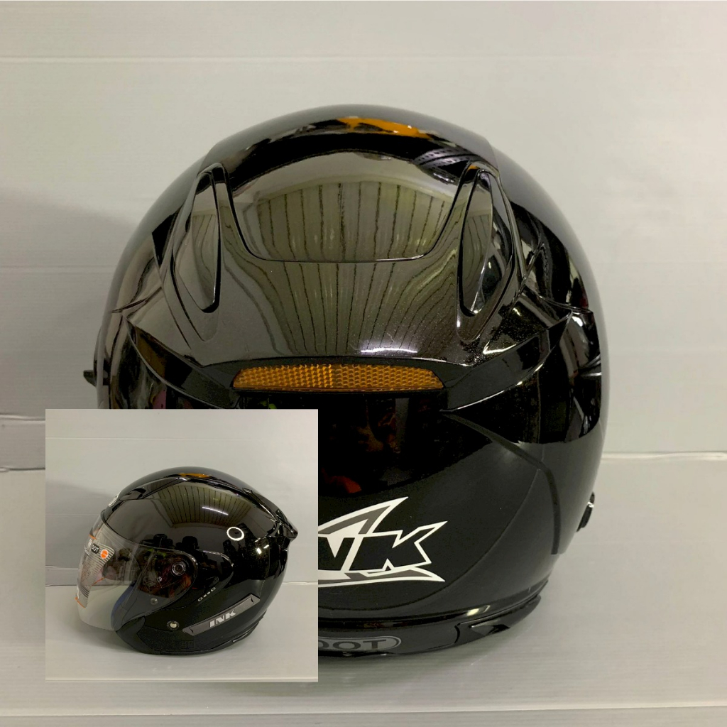 Jual HELM INK DYNAMIC SOLID BLACK DOF SINGLE VISOR | Shopee Indonesia