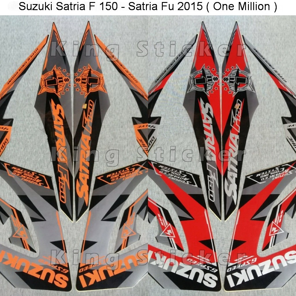 Jual Stiker striping Suzuki Satria F 150 - Satria Fu 2015 ( One Million ...