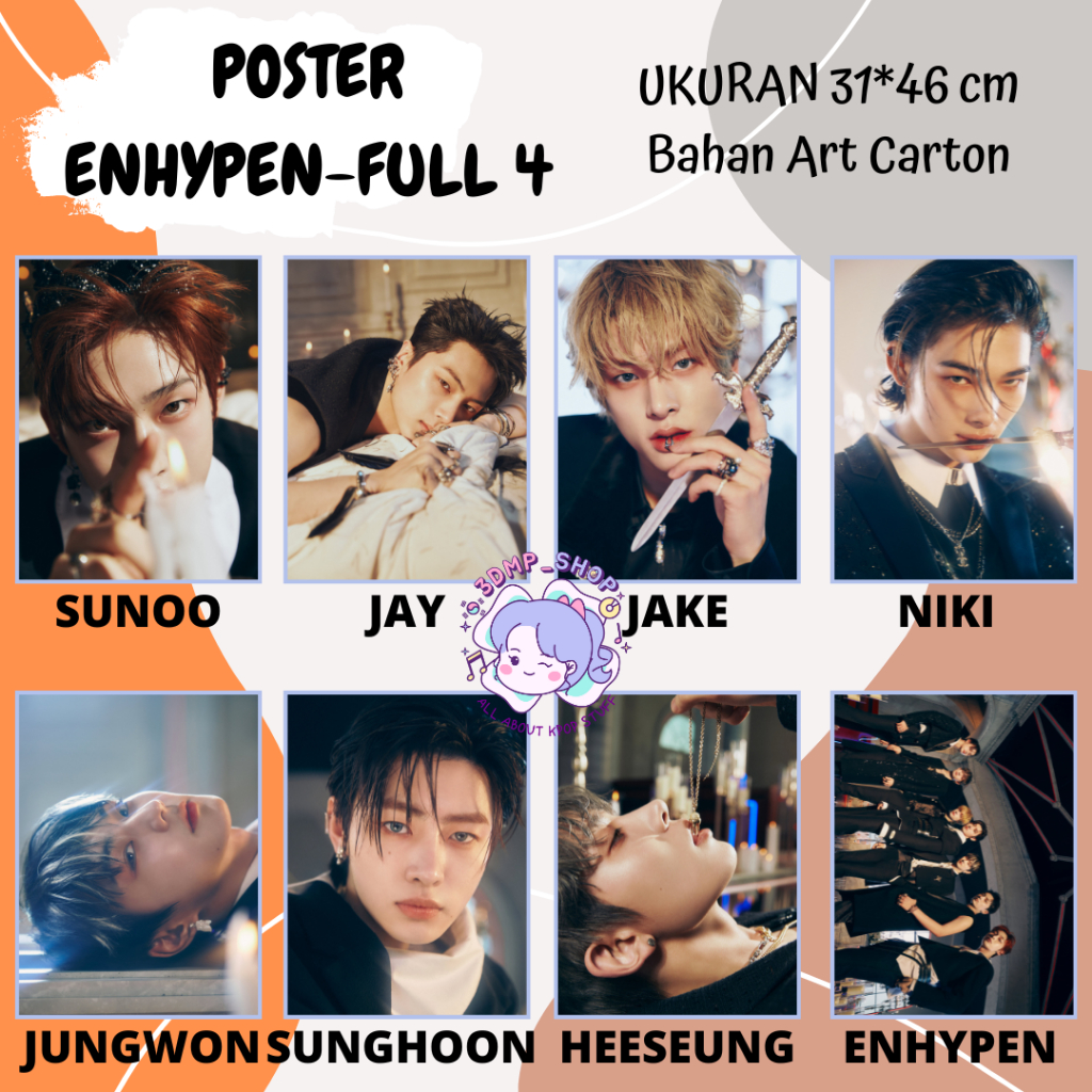Jual POSTER ENHYPEN DARK BLOOD | Shopee Indonesia
