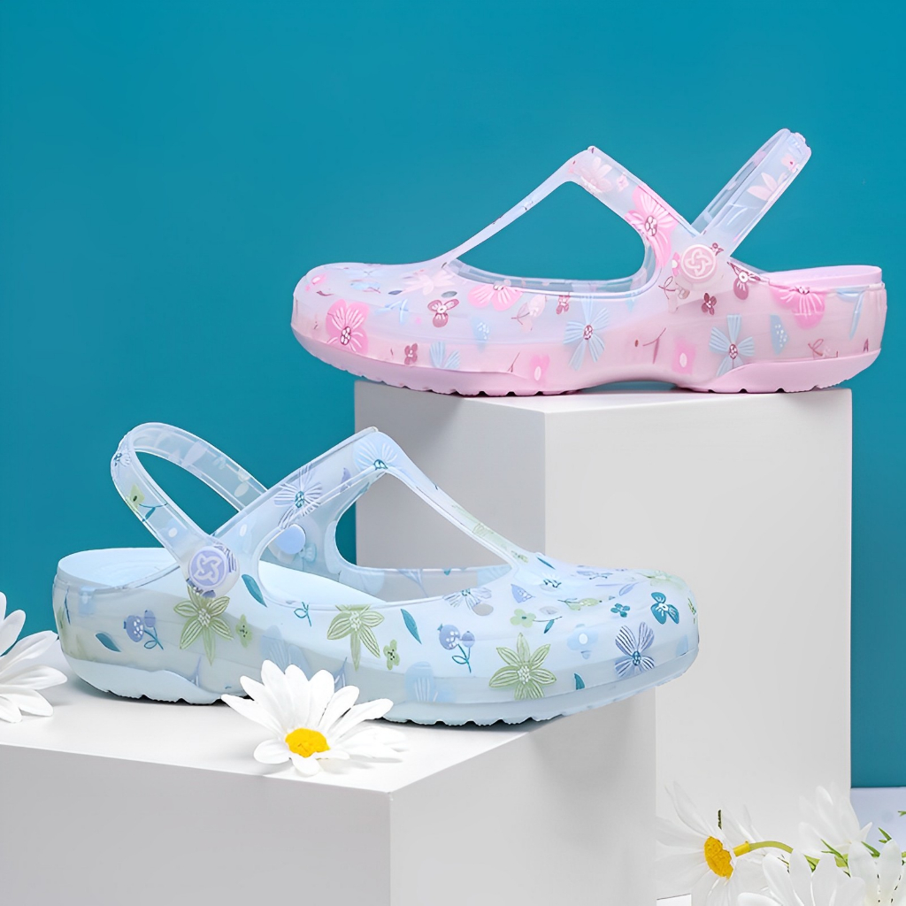 Jual Sandal Fashion Wanita Veblen Maryjane Motif Bunga Besar Sandal ...