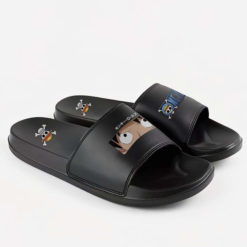 Jual Sandal Slop Casual Sandal Slide Phylon Anime One Piece Luffy ...