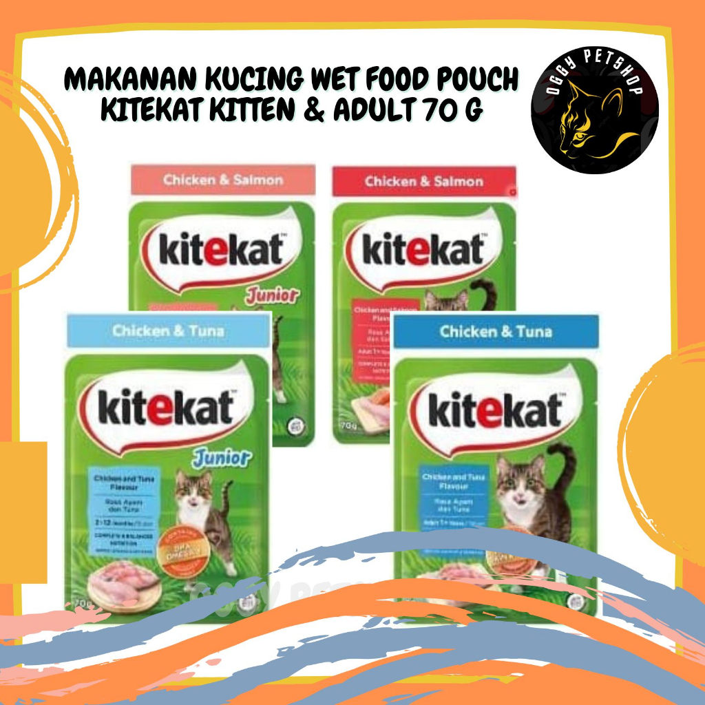 Jual Makanan Kucing WET FOOD Pouch KITEKAT Kitten & Adult 70GR | Shopee ...