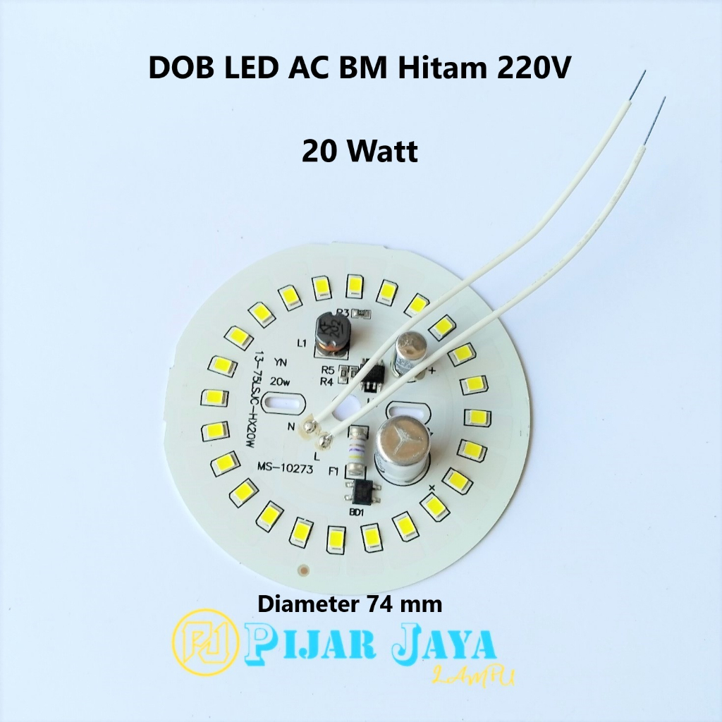 Jual PCB Lampu LED AC BM Hitam Watt Lengkap 3 5 7 9 12 15 18 20 27 30 ...
