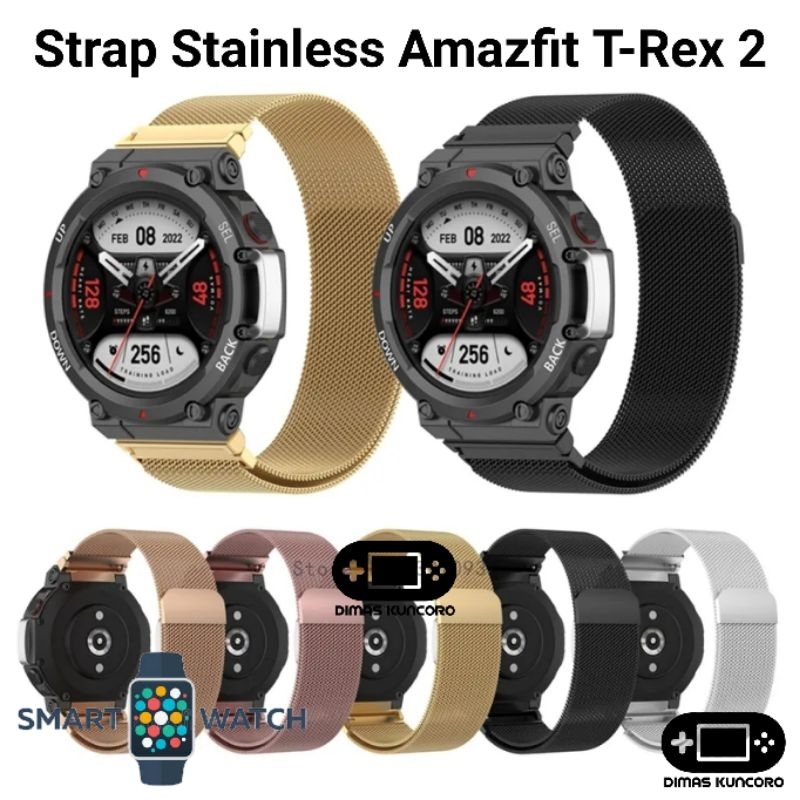 Jual Strap Stainless Amazfit T-Rex 2 tali jam metal steel huami trex 2 ...