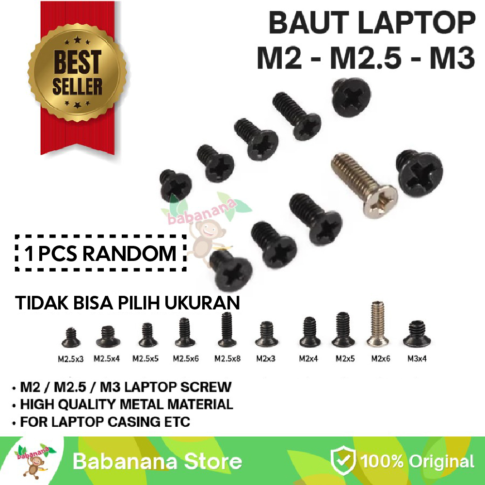 Jual Baut Laptop 1Pcs Eceran 1 Pcs Sekrup Asus Acer Hp Dell Lenovo MSI ...