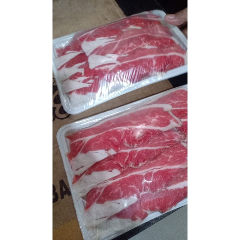 Jual Beef slice / Beef Brisket Slice (30-40% fat) 1kg PREMIUN | Shopee ...