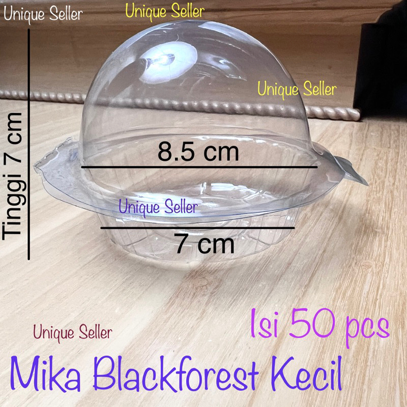 Jual [isi50] Mika Blackforest Kecil 8.5 cm Tinggi 7 cm / Kotak Kue ...