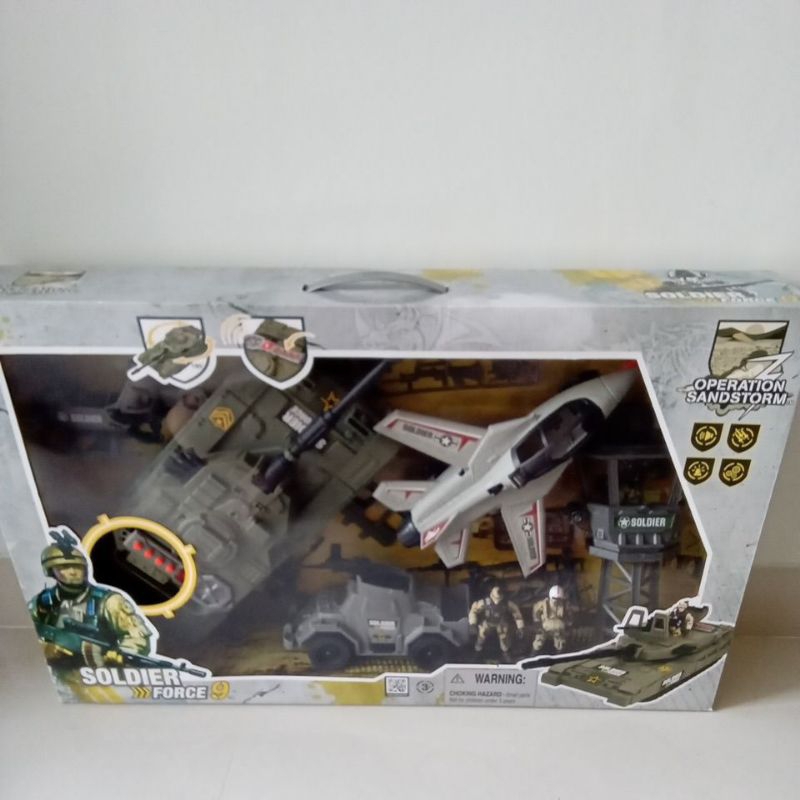 Jual operation sandstorm soldier force 9 battle set fighter jet+tank ...