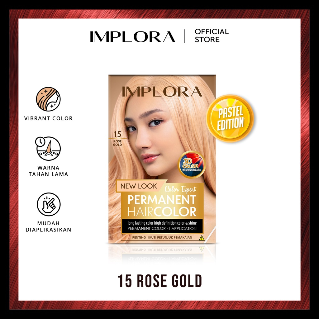 Jual IMPLORA New Permanent Hair Color | Cat Rambut Implora Bleaching ...