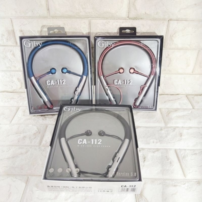 Jual HEADSET WIRELESS /NECK HEADSET BLUETOOTH GJBY CA 112 BLUETOOTH VERSION 5.0 | Shopee Indonesia