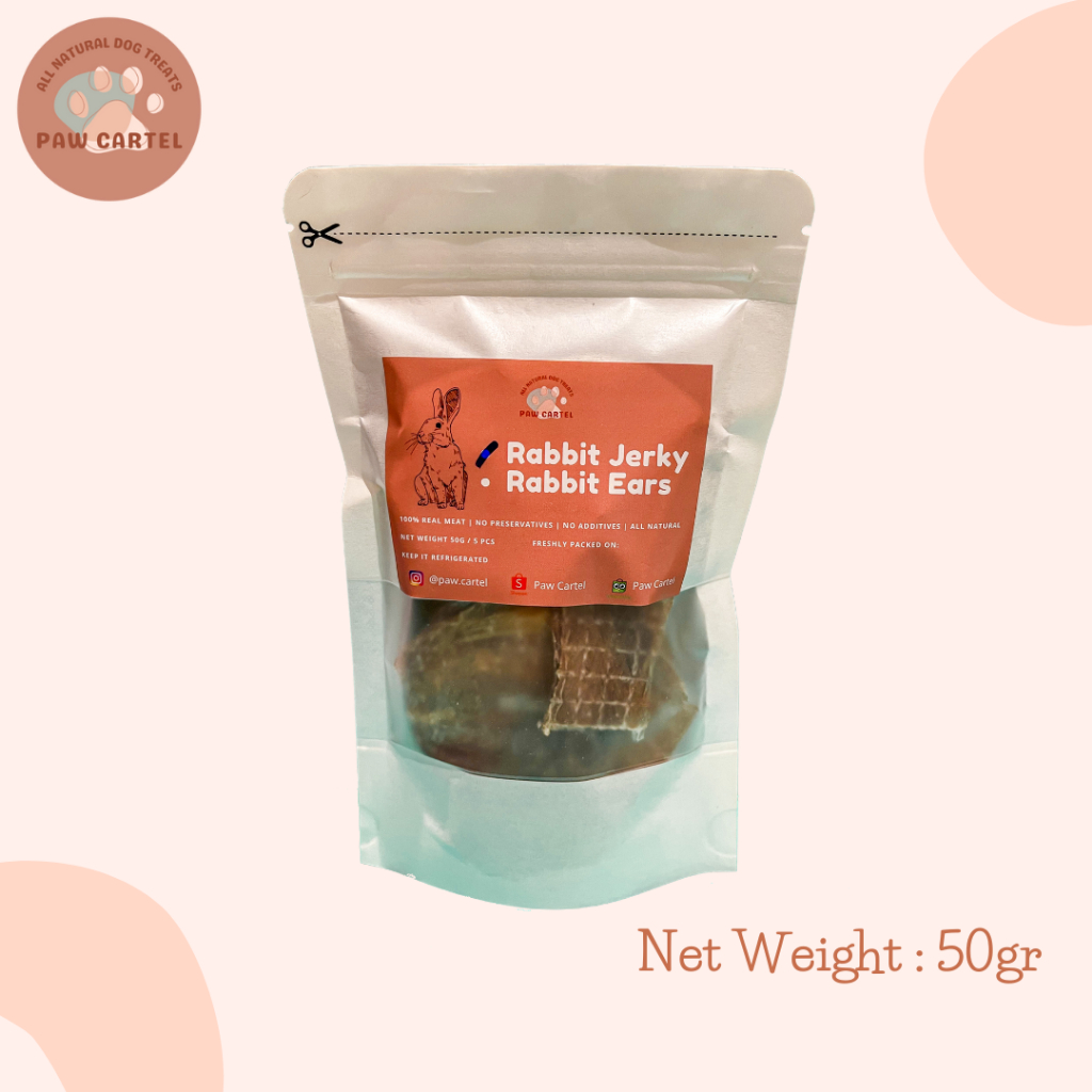 Jual Paw Cartel Dehydrated Rabbit Jerky Snack Anjing | Shopee Indonesia