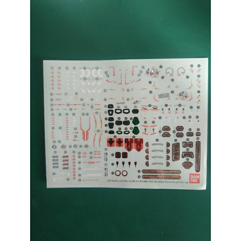 Jual RG 1/144 REAL GRADE GUNDAM ASTRAY RED FRAME ARF STICKER DECAL ...