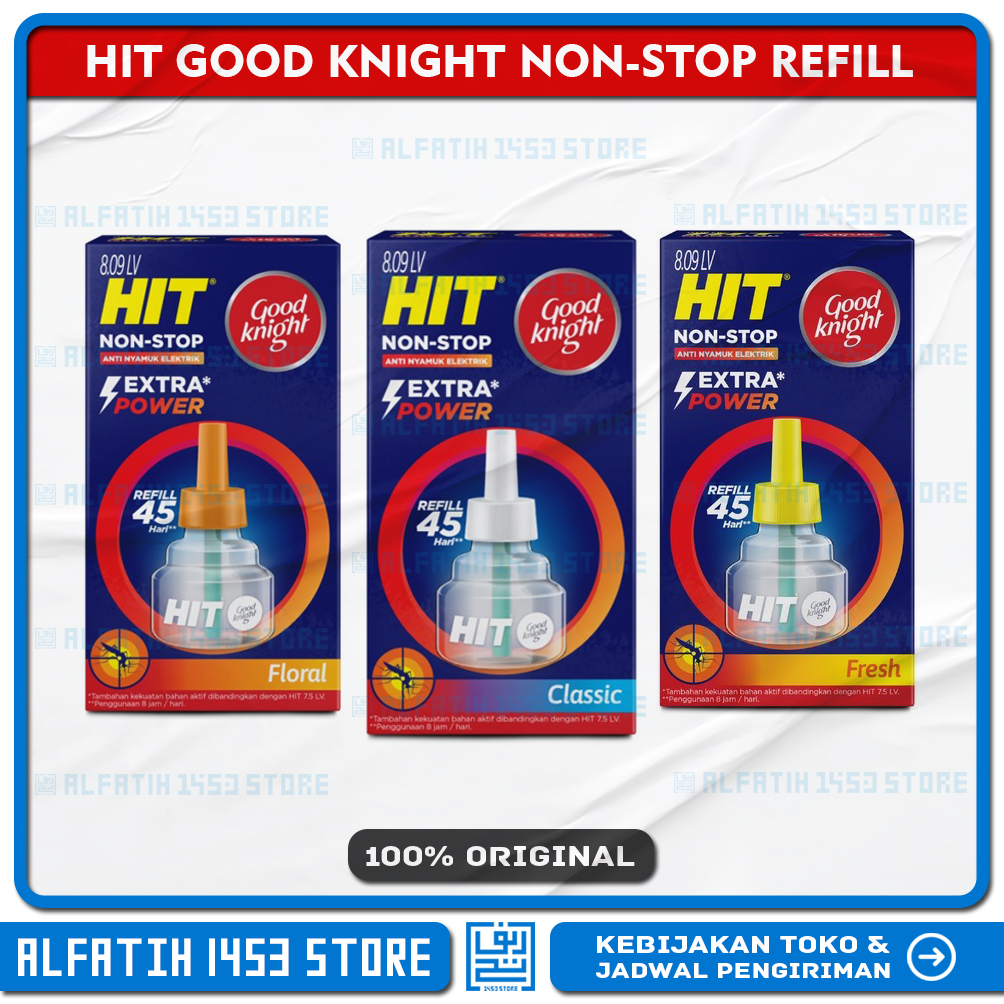 Jual REFILL - HIT Good Knight NON-STOP REFILL 8.09 LV 35 ml | Shopee ...