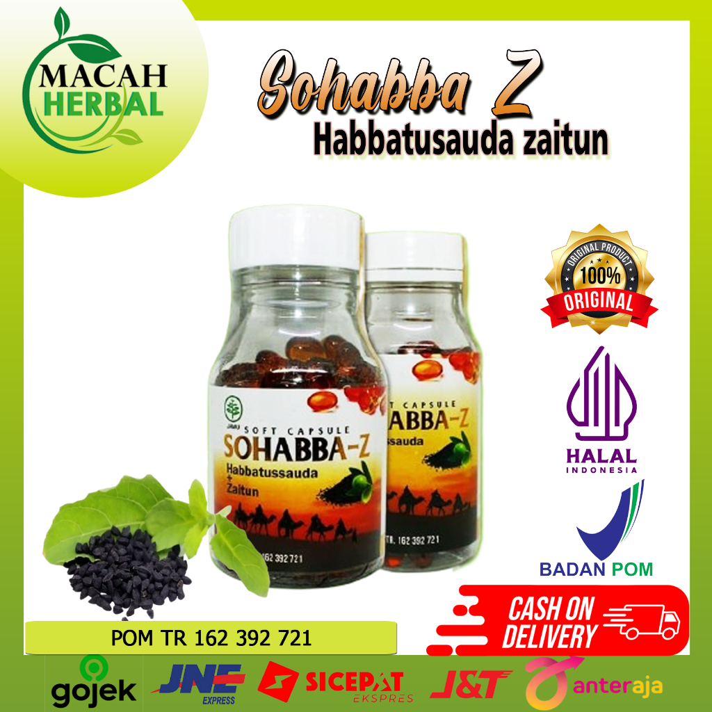 Jual Habbat Sohabba Z 200 kapsul/Sohabba Z soft capsule/Habbatusauda ...