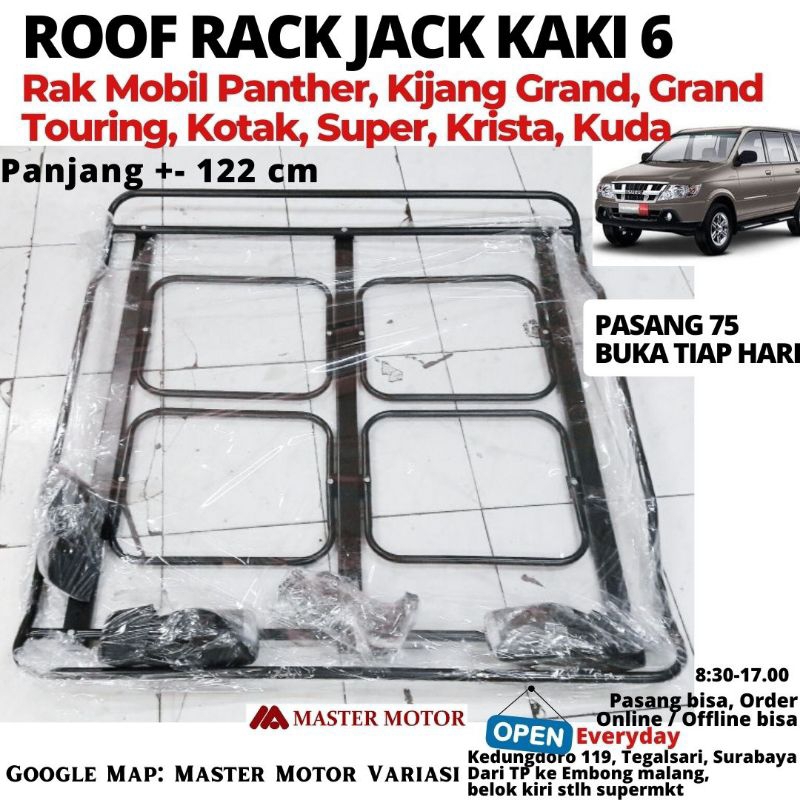 Jual Rak Mobil RACK JACK KAKI 6 Panther Kijang Grand Touring Kuda Super Kotak Krista Sunrise ...