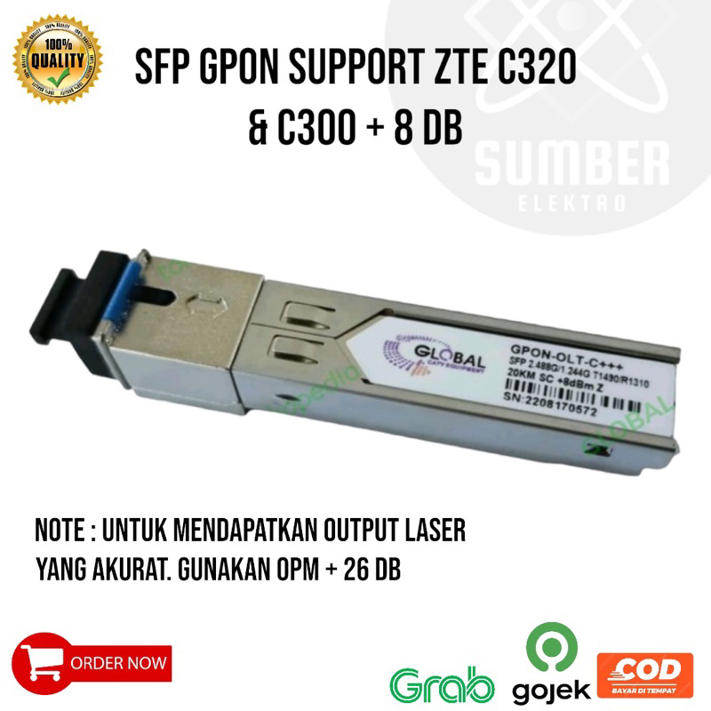 Jual SFP GPON SUPPORT ZTE C320 & C300 + 8 DB - SFP GPON BYE GLOBAL | Shopee Indonesia