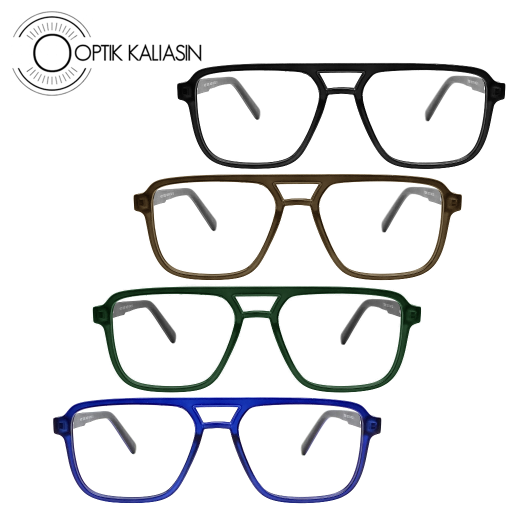 Jual OPTIK KALIASIN - Frame Kacamata pria wanita aviator kotak vintage double bridge 2281 minus ...