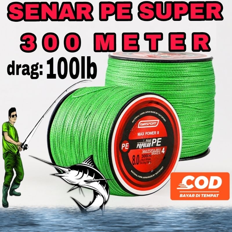 Jual senar PE braided 300meter kuat murah | Shopee Indonesia