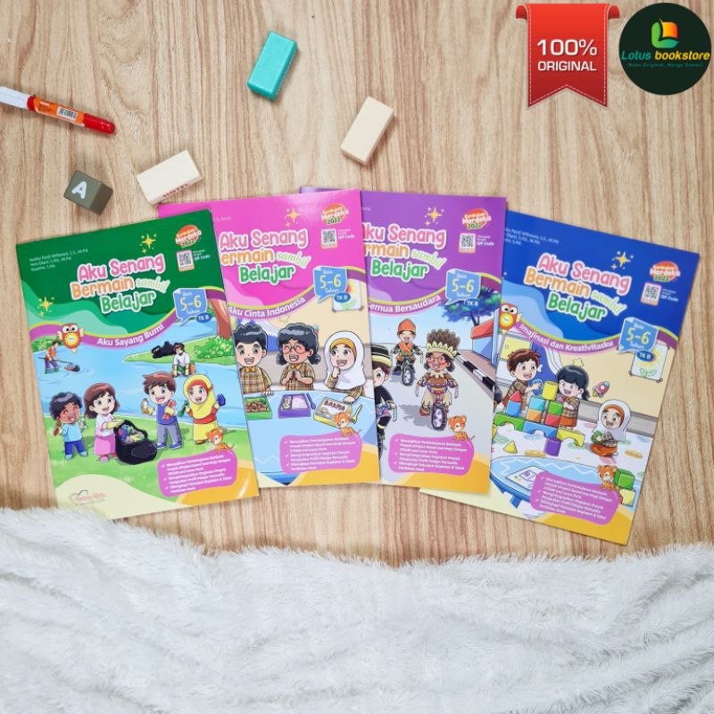 Jual Paket Aku Senang Bermain Sambil Belajar TK B (5-6 Tahun) - Kurikulum Merdeka - Pustaka ...