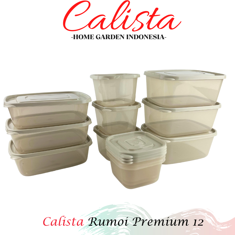 Jual [ CALISTA ] TOPLES SET PLASTIK CALISTA RUMOI PREMIUM SET ISI 12PCS ...
