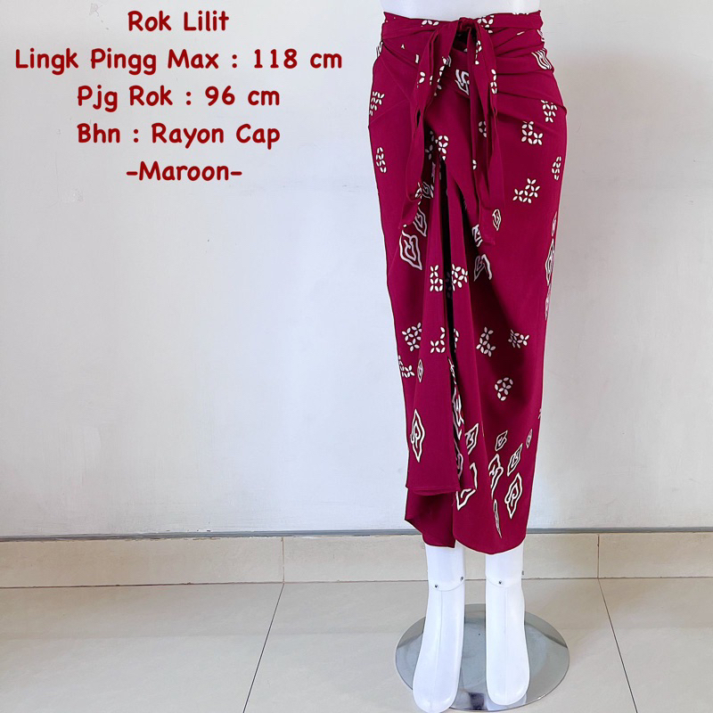 Jual Rok Lilit Batik Instan Modern Warna Hitam Merah Navy Lemon Orange ...