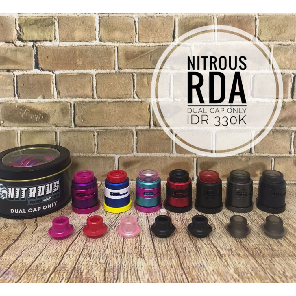 Jual Nitrous RDA 22mm Dual Cap Only by Damnvape X Kokosarang | Shopee ...