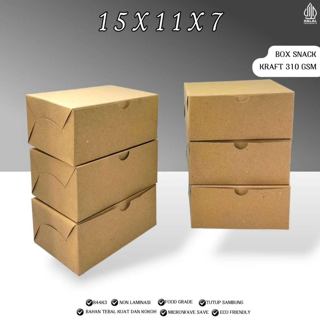 Jual Box Snack 15x11 / Dus Snack Kue Makanan / Snack Box / B44K3 ...