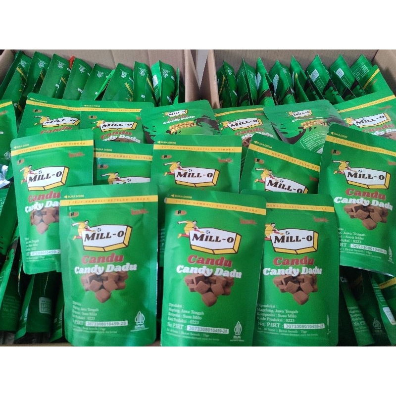 Jual MILL-O CANDU PERMEN MILO LOKAL KARTONAN KEMASAN STANDING POUCH ...