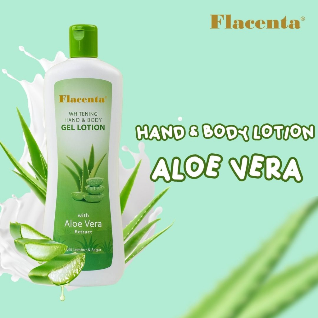Jual FLACENTA Hand & Body Gel Lotion 500ml Aloe Vera LOSION PENCERAH ...