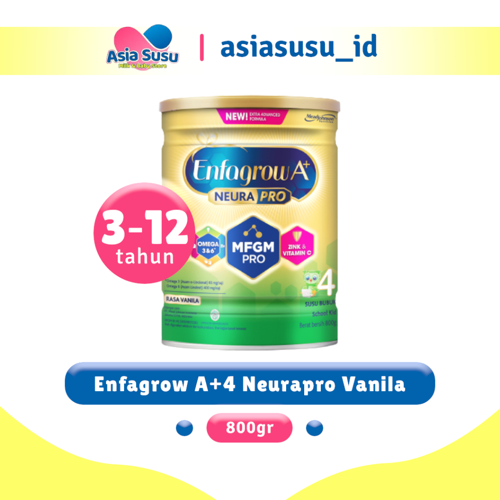 Jual ENFAGROW A+ 4 VANILA MADU 800GR / SUSU ANAK 3+ TAHUN | Shopee ...