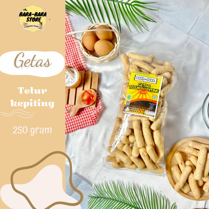 Jual Getas telur kepiting /getas Bangka/cemilan /snack instan kemasan ...