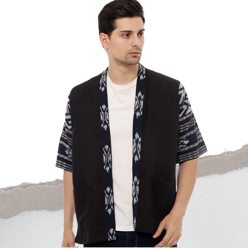Jual Anjalinesia Kimono Tenun etnik Cardigan Tenun Outwear Tenun Modern ...