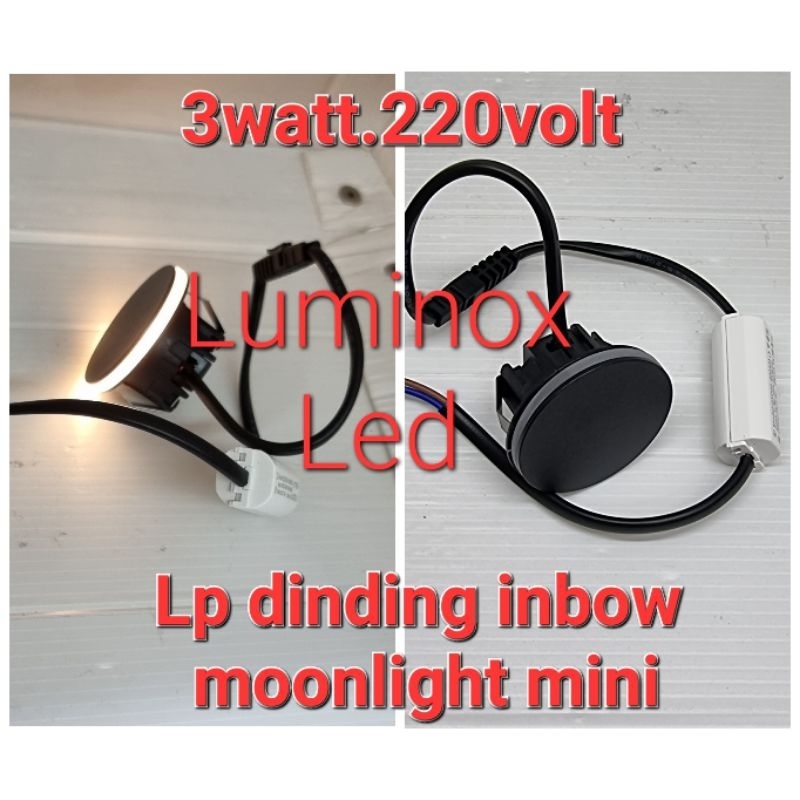 Jual wall lamp bulat moon light led 3watt 3 watt / hias dinding bulat ...