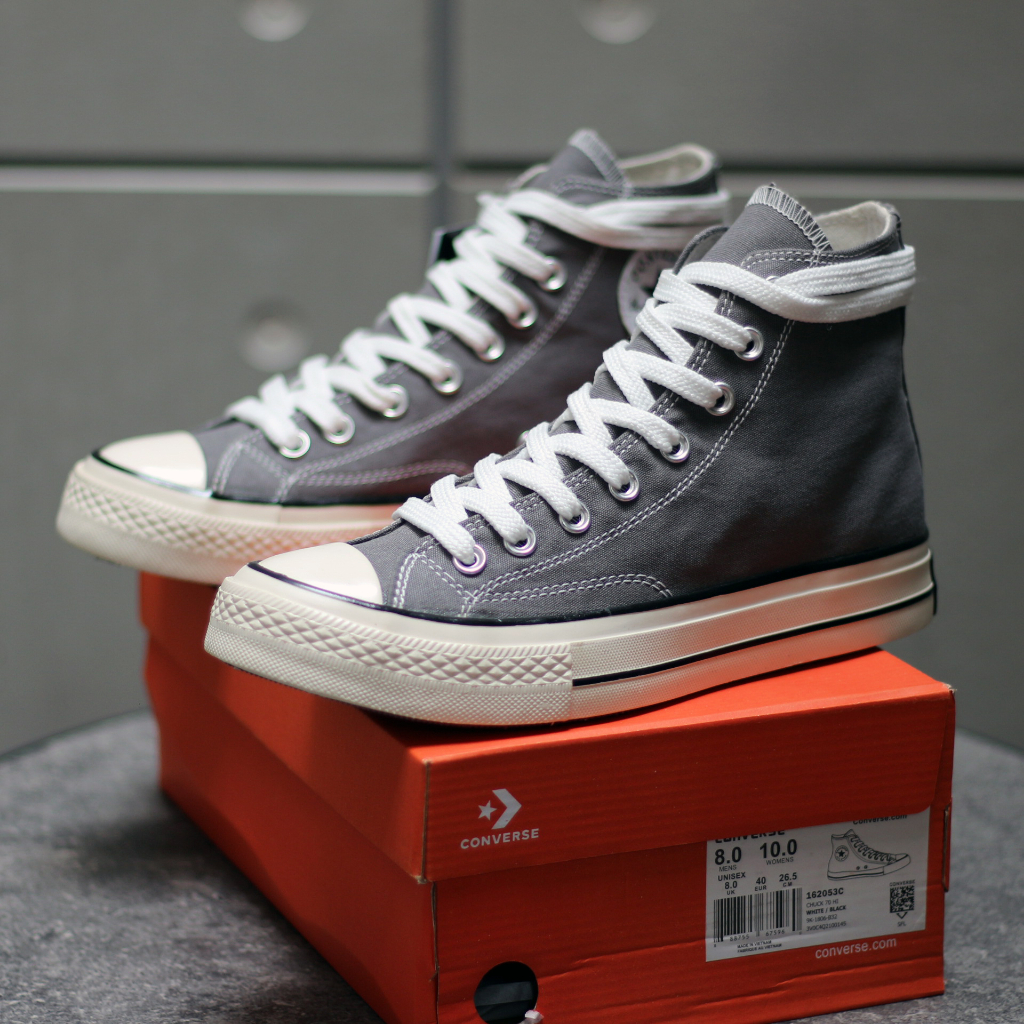 Jual SEPATU CONVERSE 70S HIGH GREY 100% PREMIUM REAL SNEAKERS | Shopee ...