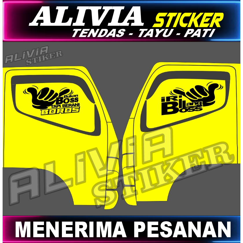 Jual STIKER ONE WAY KACA KIRI KANAN TRUK CANTER-STIKER ONE WAY-STIKER ...