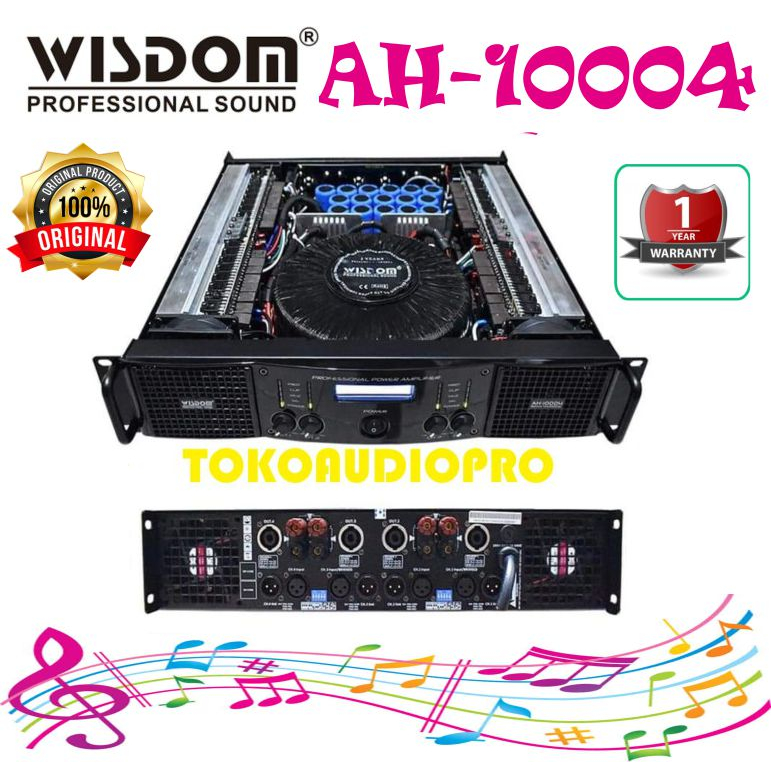 Jual Wisdom AH10004 AH-10004 4-channel Power Amplifier Original AH-1004 ...