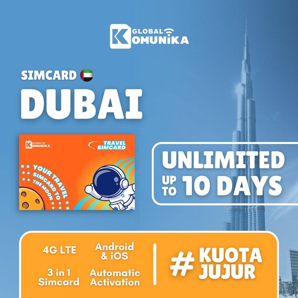 Jual Simcard Dubai UAE | Uni Emirat Arab | Unlimited Data Sim Card ...
