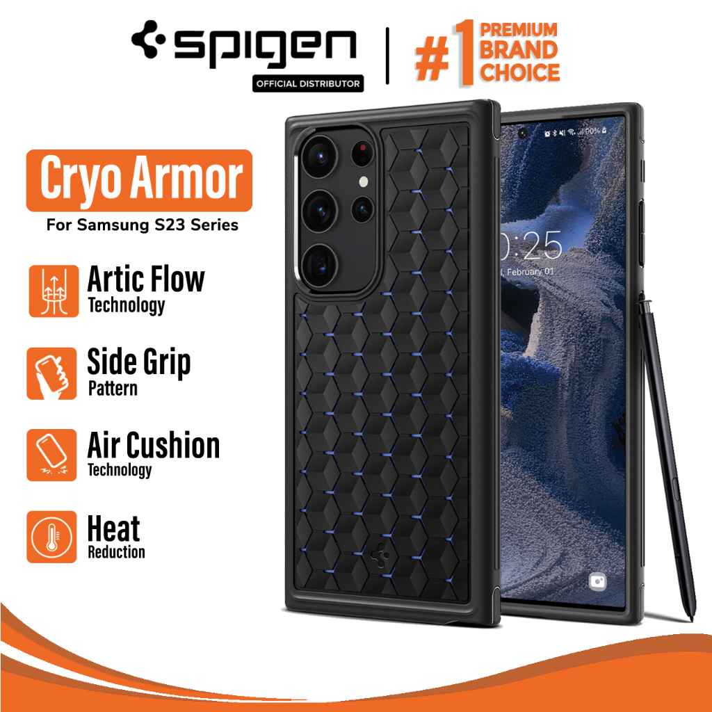 Jual Case Samsung Galaxy S23 Ultra Plus Spigen Cryo Armor Gaming Shockproof | Shopee Indonesia