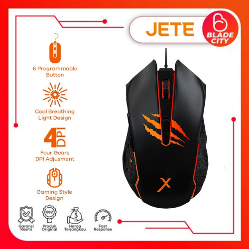 Jual Mouse Gaming RGB JETE MSX1 - Garansi 2 Tahun | Shopee Indonesia