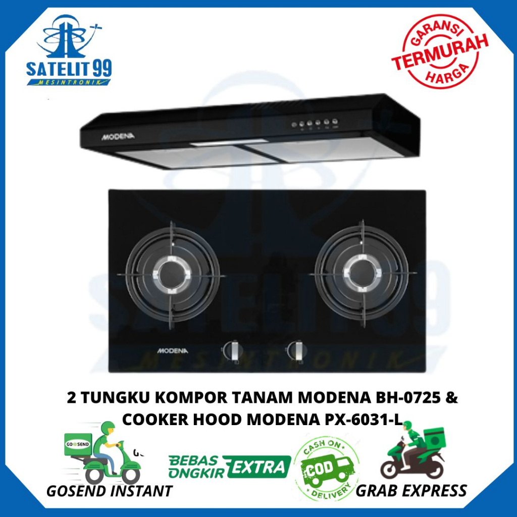 Jual PROMO BUNDLING KOMPOR TANAM MODENA BH 0725-COOKER HOOD MODENA PX 6031 | Shopee Indonesia