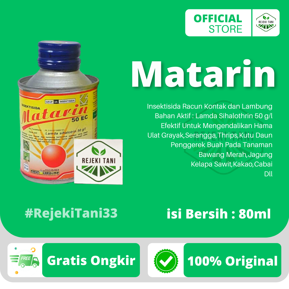 Jual Insektisida Matarin 50EC 80ml Racun Kontak dan Lambung Pembasmi Belalang dan Kutu Daun Pada ...