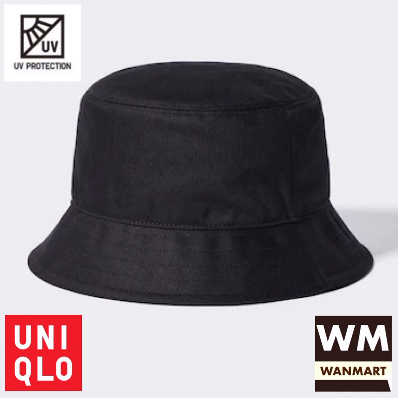 Jual UNIQLO Bucket Hat Topi Pria Wanita UV Protection Black | Shopee ...