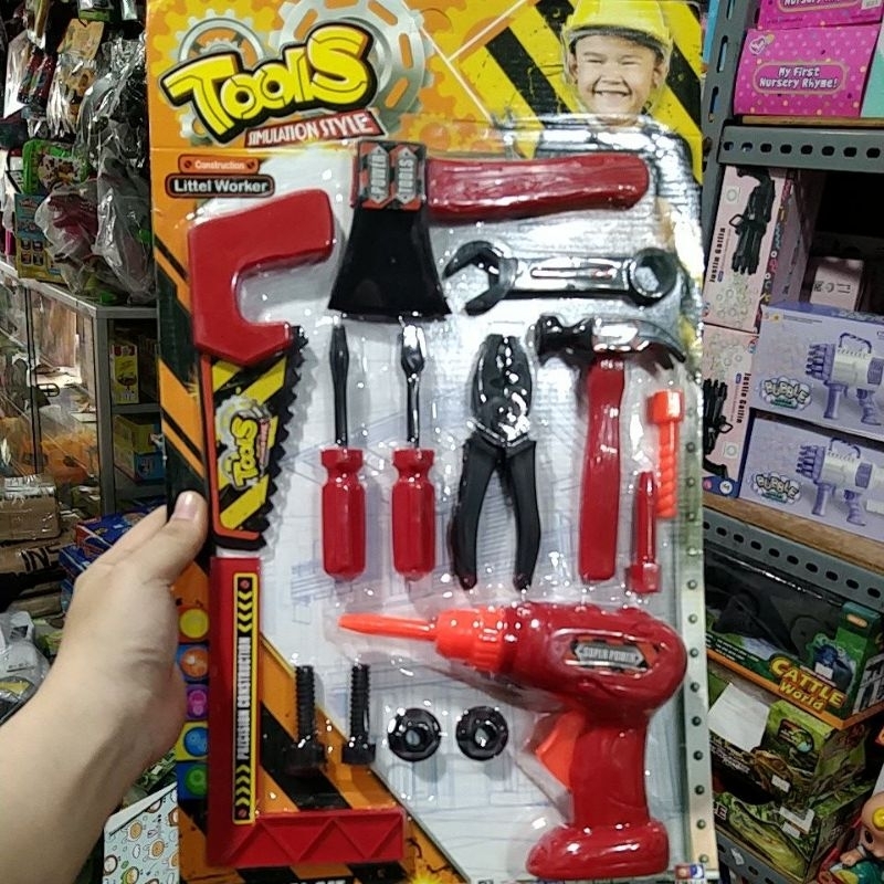 Jual tool simulation style mainan anak tool set bor nyala | Shopee ...