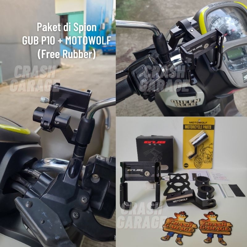 Jual Holder GUB P10 Phone Holder Hp Sepeda Motor GUB Alumunium Alloy ...