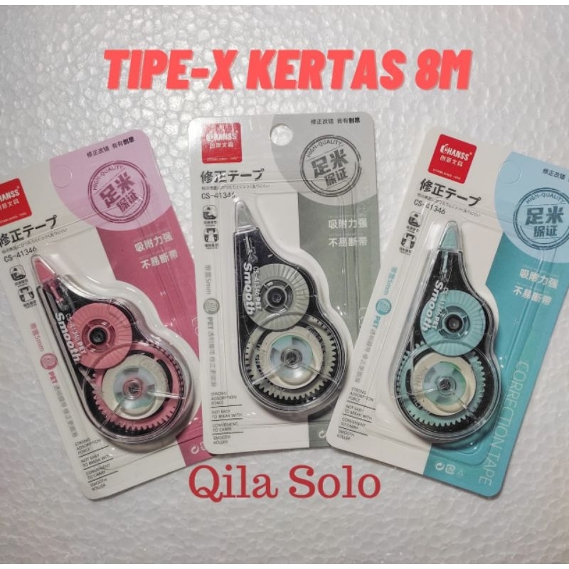 Jual Tipe X Kertas Chanss 8 Meter/Tipex trondol | Shopee Indonesia